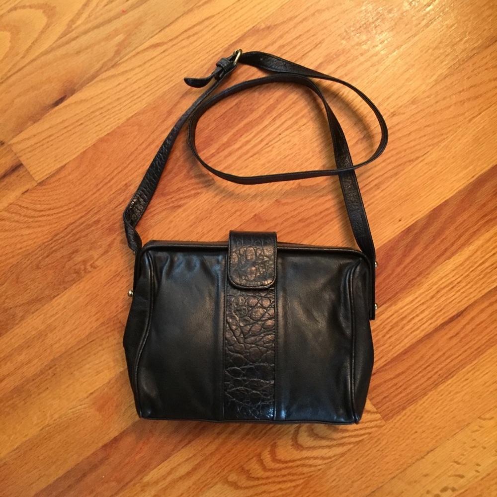 Vintage Faux Leather Crossbody/Shoulder Purse - Gem